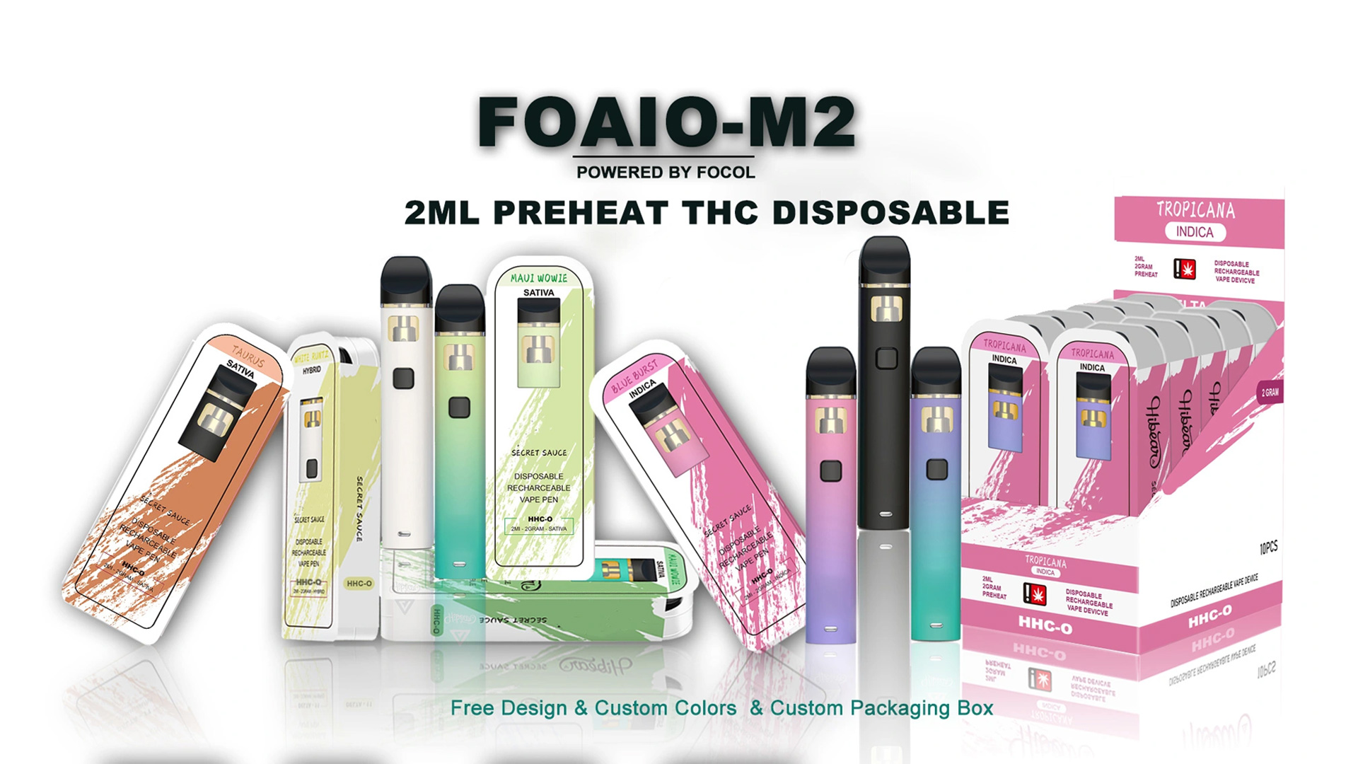 FOCOL-Delta 8 9 10 Disposable Preheat Vape Pod Pen THC-O HHC Ceramic ...